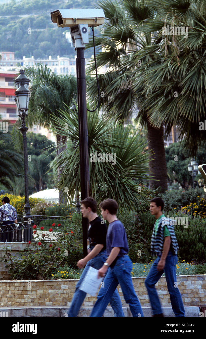 SECURITY CAMERA IN GARDENS OF OLD TOWN MONTE CARLO MONACO Stock Photo ...
