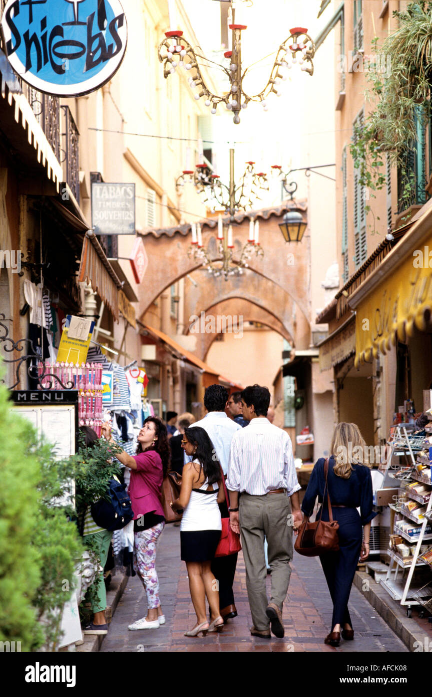 STREET IN OLD TOWN MONTE CARLO MONACO Stock Photo - Alamy