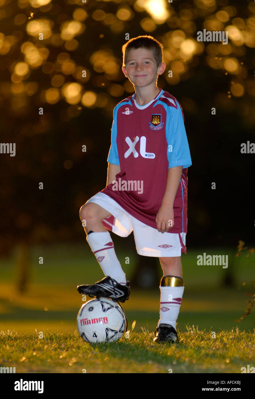 Boy Wearing Football Kit High Resolution Stock Photography and Images ...