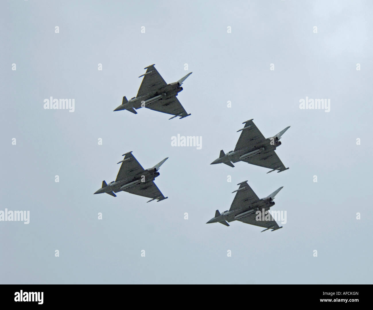 Typhoon Eurofighter 4 Ship Formation Flight Stock Photo - Alamy