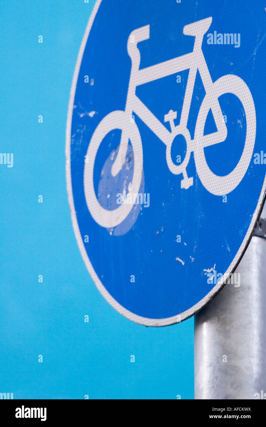 Cycle Path Sign Stock Photo - Alamy