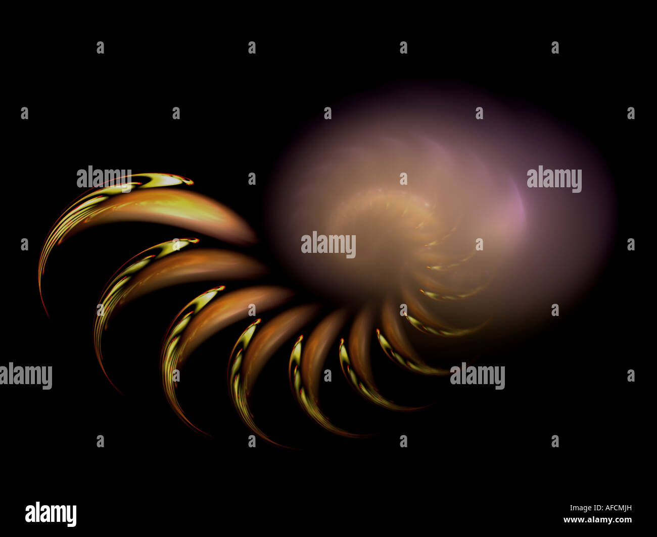Abstract fractal image resembling an alien crab with vicious claws ...