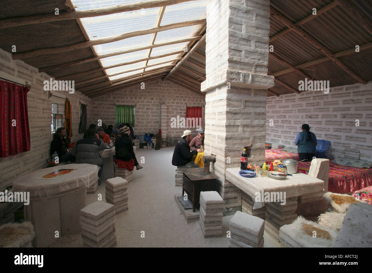 Salt hotel on Salar de Uyuni Stock Photo - Alamy
