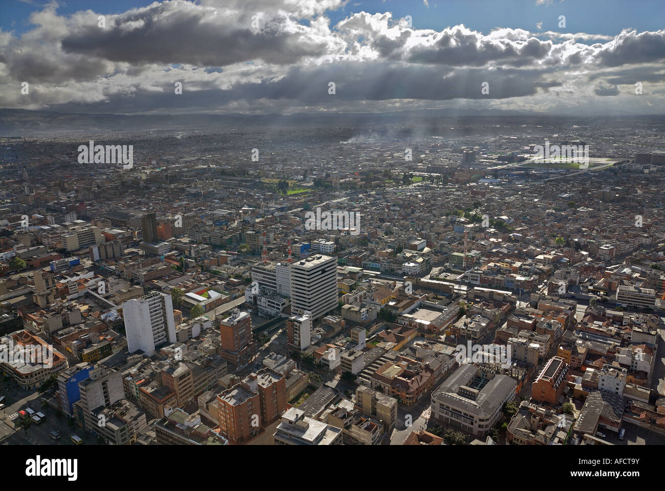 Panoramic view of the center of Bogotá Stock Photo - Alamy