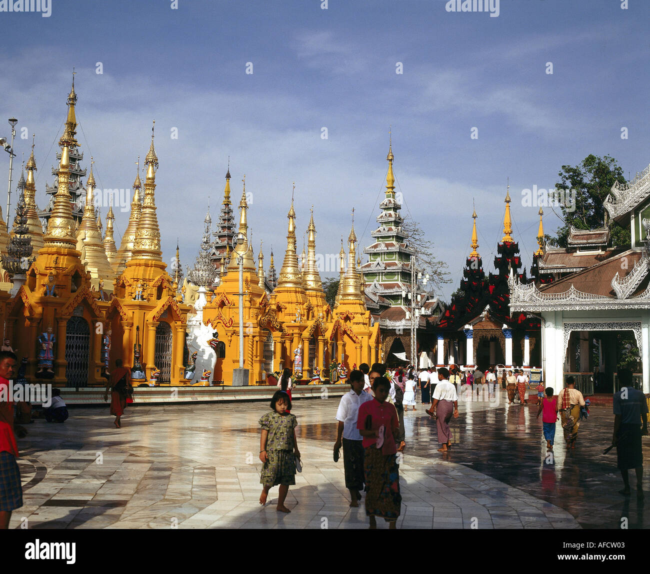 geography / travel, Burma, Rangoon, Shwedagon - pagoda (Myanmar/Yangon ...