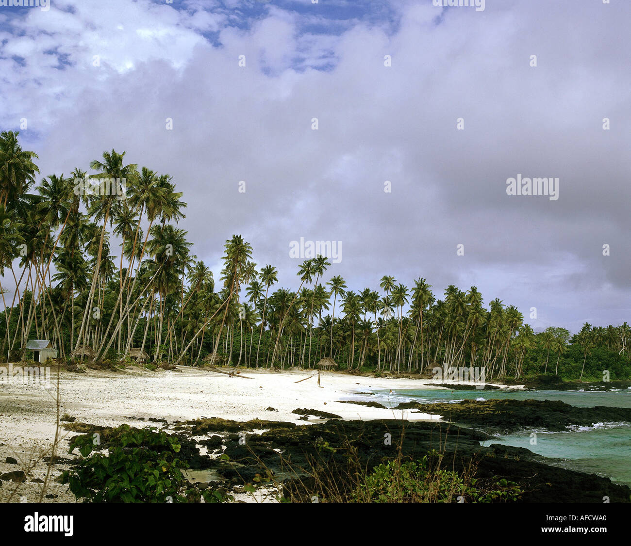 geography / travel, Samoa, western Samoa, island Upolu, beaches, palm ...
