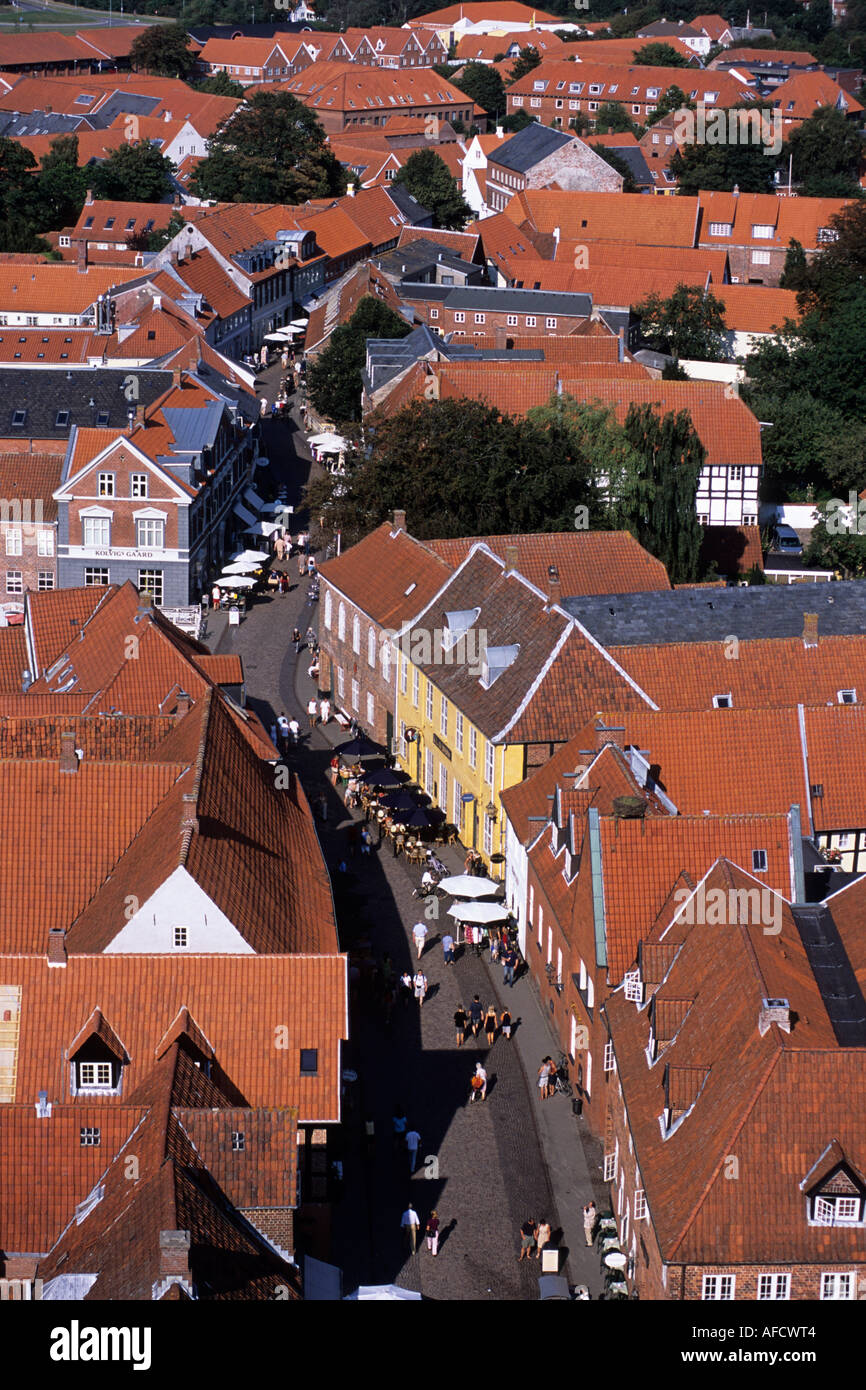 Old Town Ribe, View from Ribe Domkirke Tower, Ribe, Southern Jutland ...