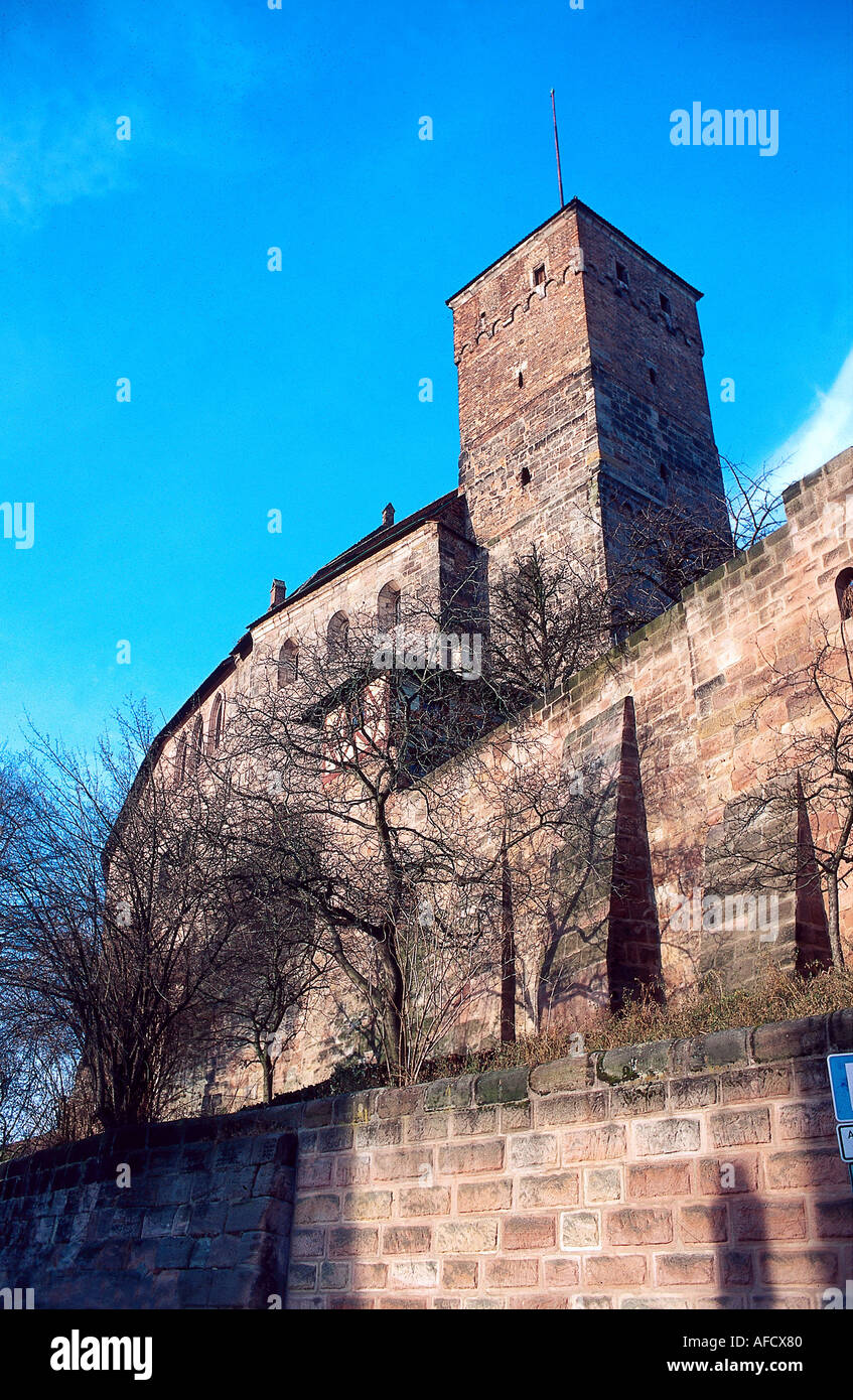 geography / travel Germany, Bavaria, Nuremberg, castle, exterior view ...