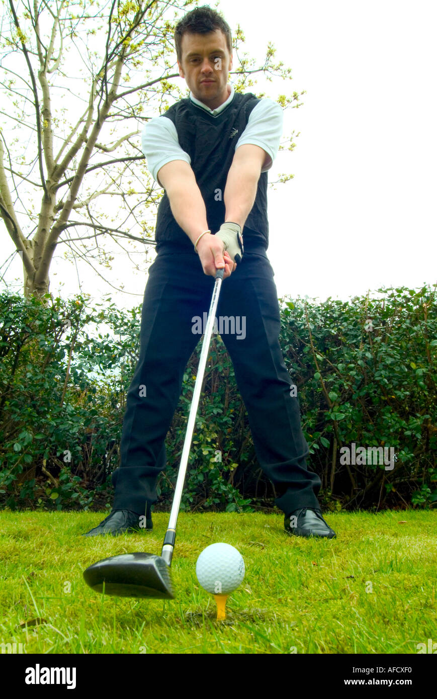 Addressing golf ball hi-res stock photography and images - Alamy