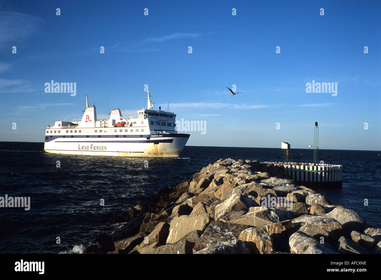 Margrete Laso Ferry, Vestero Havn, Laso, Denmark Stock Photo - Alamy