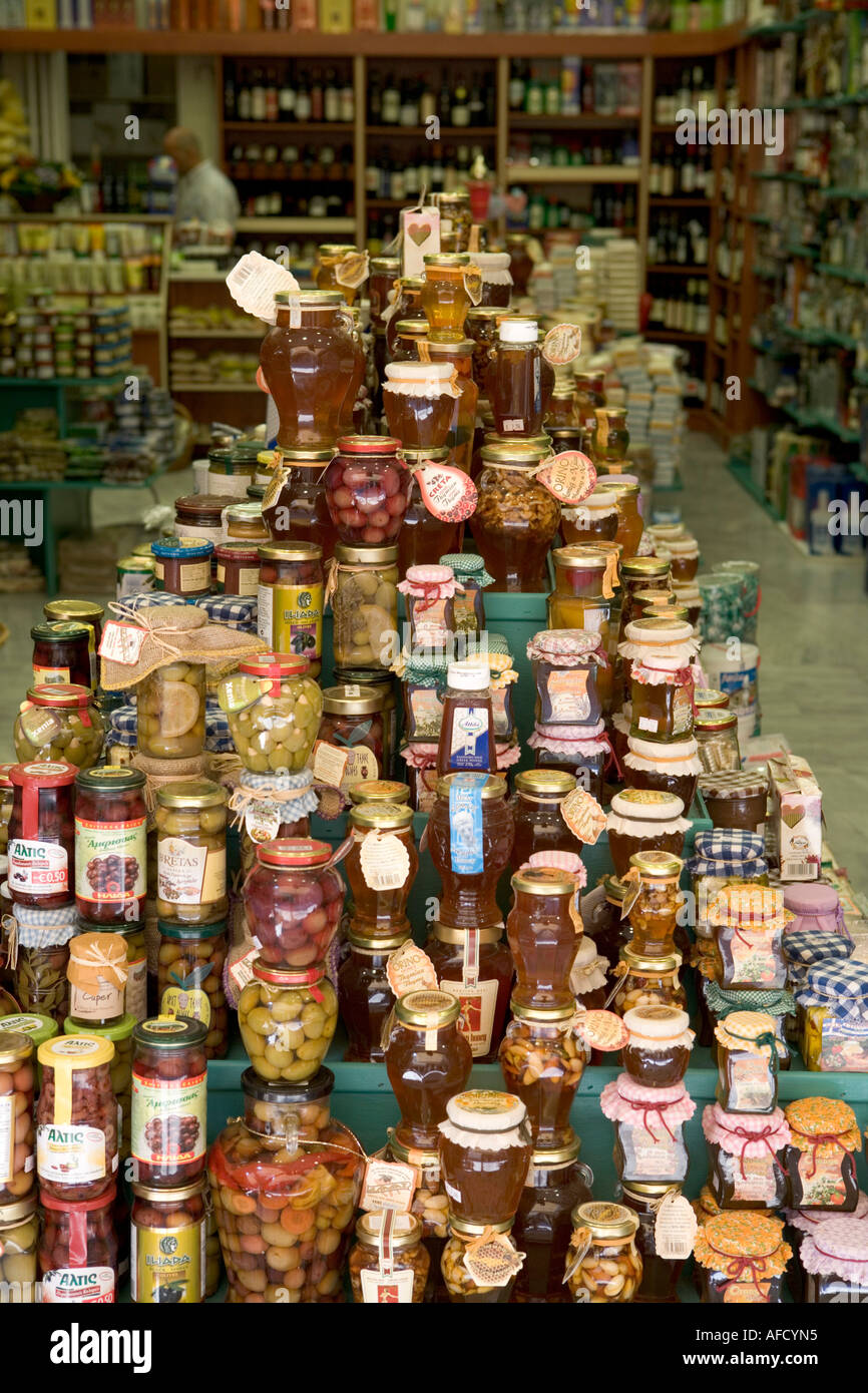 Greek Food Specialty Shop, Old Plaka District Athens, Greece Stock ...