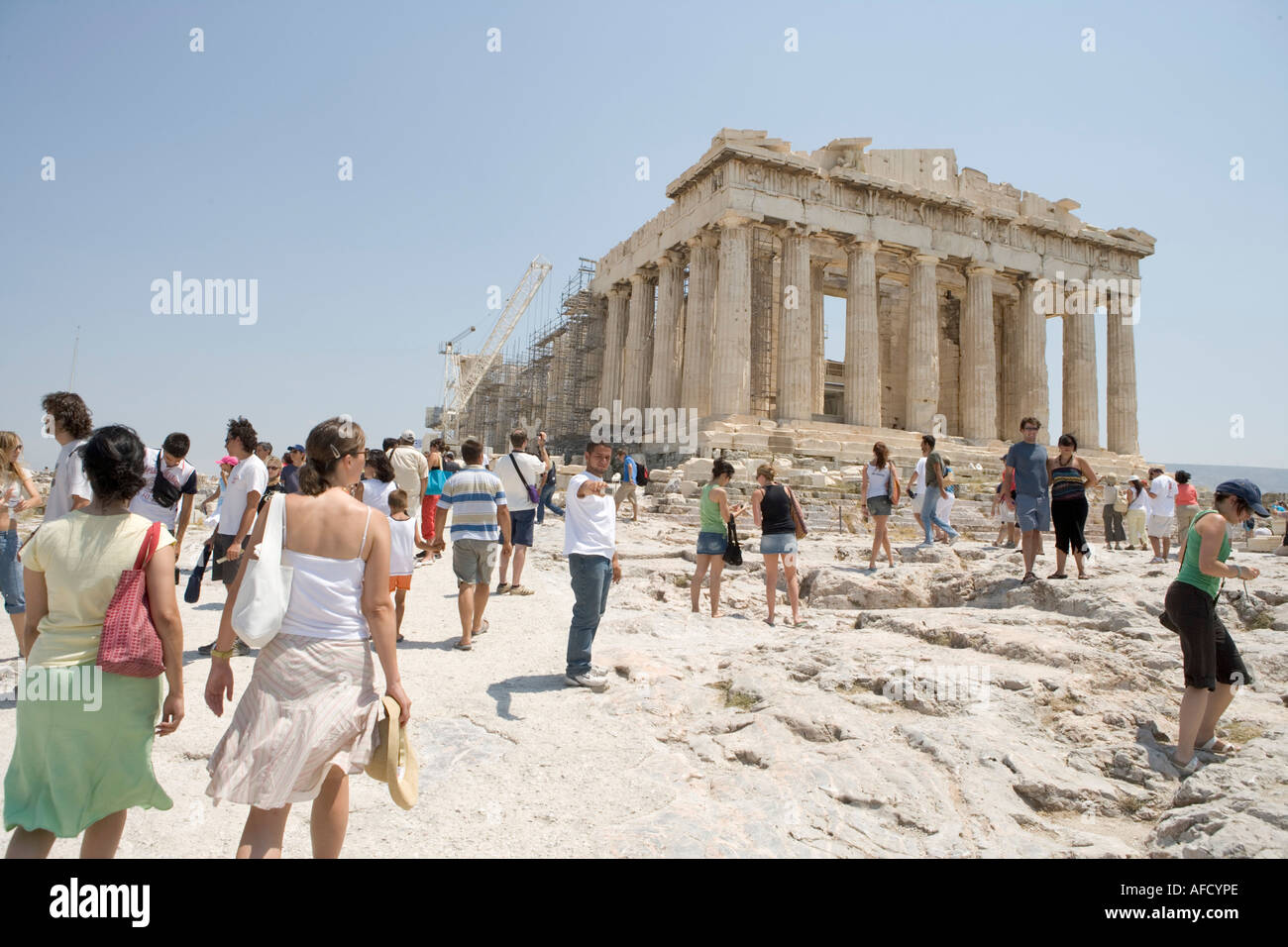 Acropolis of athens crowd hi-res stock photography and images - Alamy