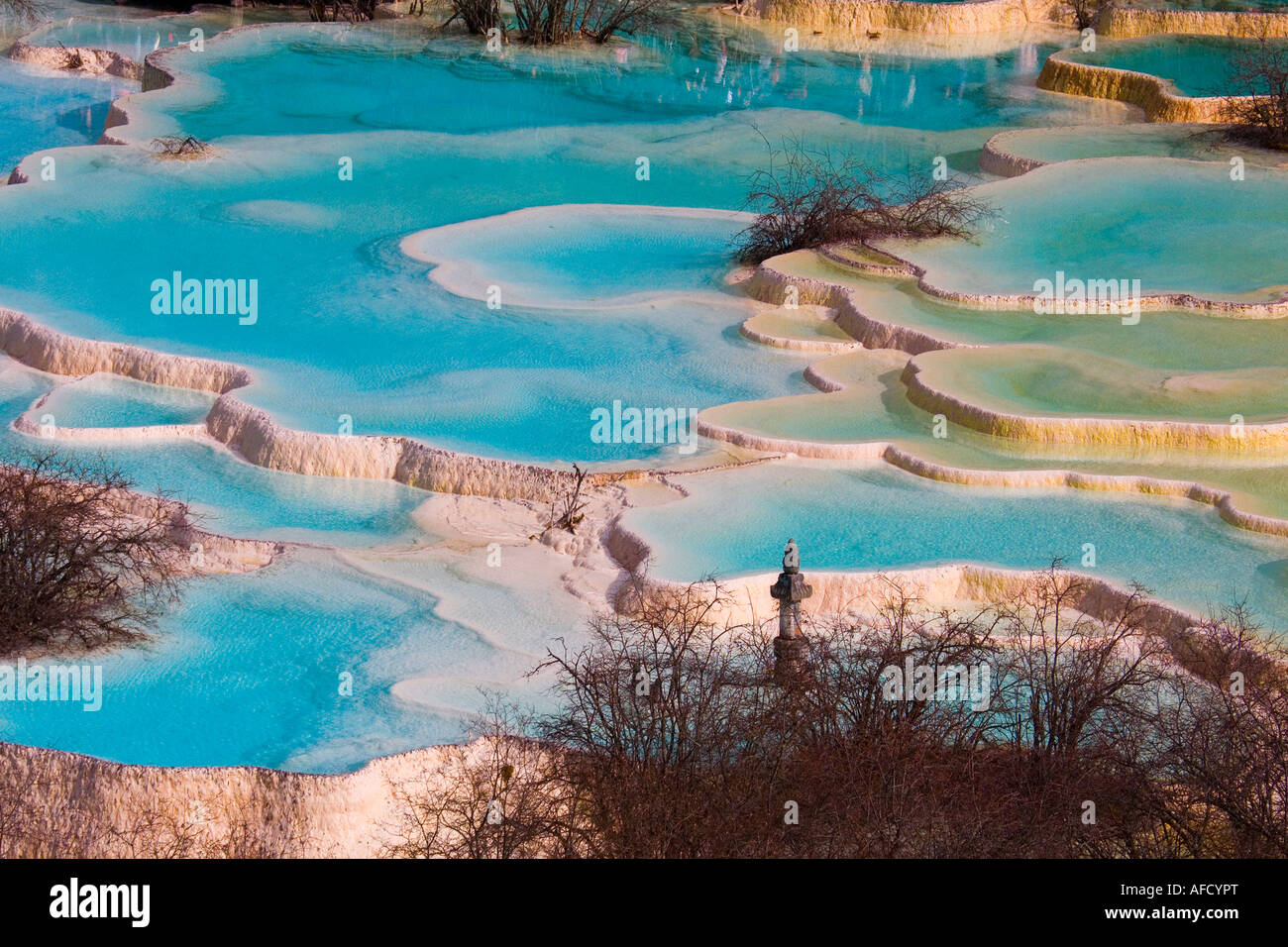 HuangLong Five color pools Sichuan China Stock Photo - Alamy