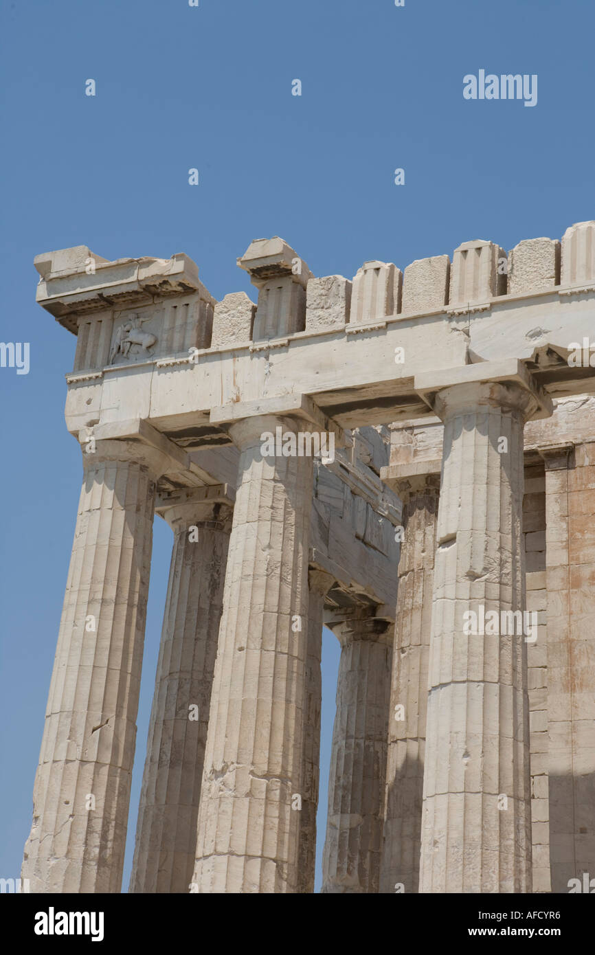 Parthenon Pillars, Acropolis, Athens Greece Stock Photo - Alamy