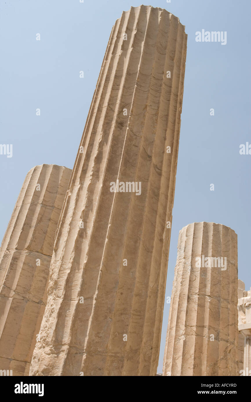 Parthenon Pillars, Acropolis, Athens Greece Stock Photo - Alamy