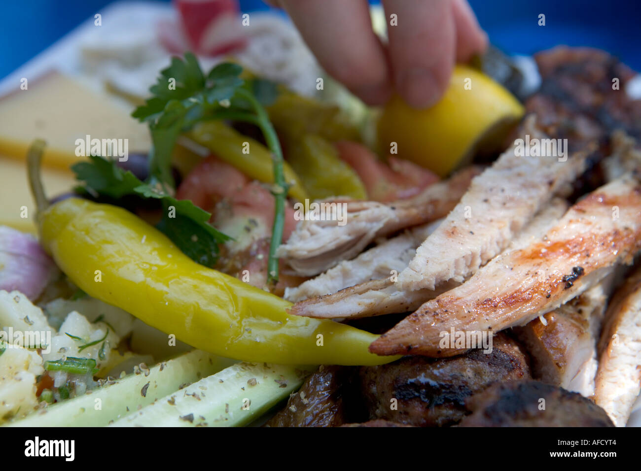 Greek Appetizer Plate, Plaka, Athens Greece Stock Photo - Alamy