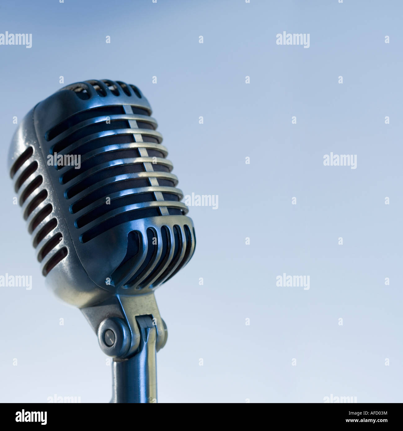 Closeup of a 50 s style microphone Stock Photo - Alamy