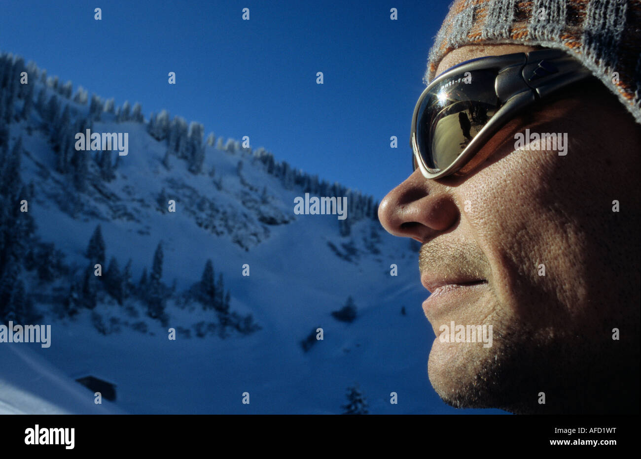 Backcountry Skier Portrait Bavaria Stock Photo - Alamy