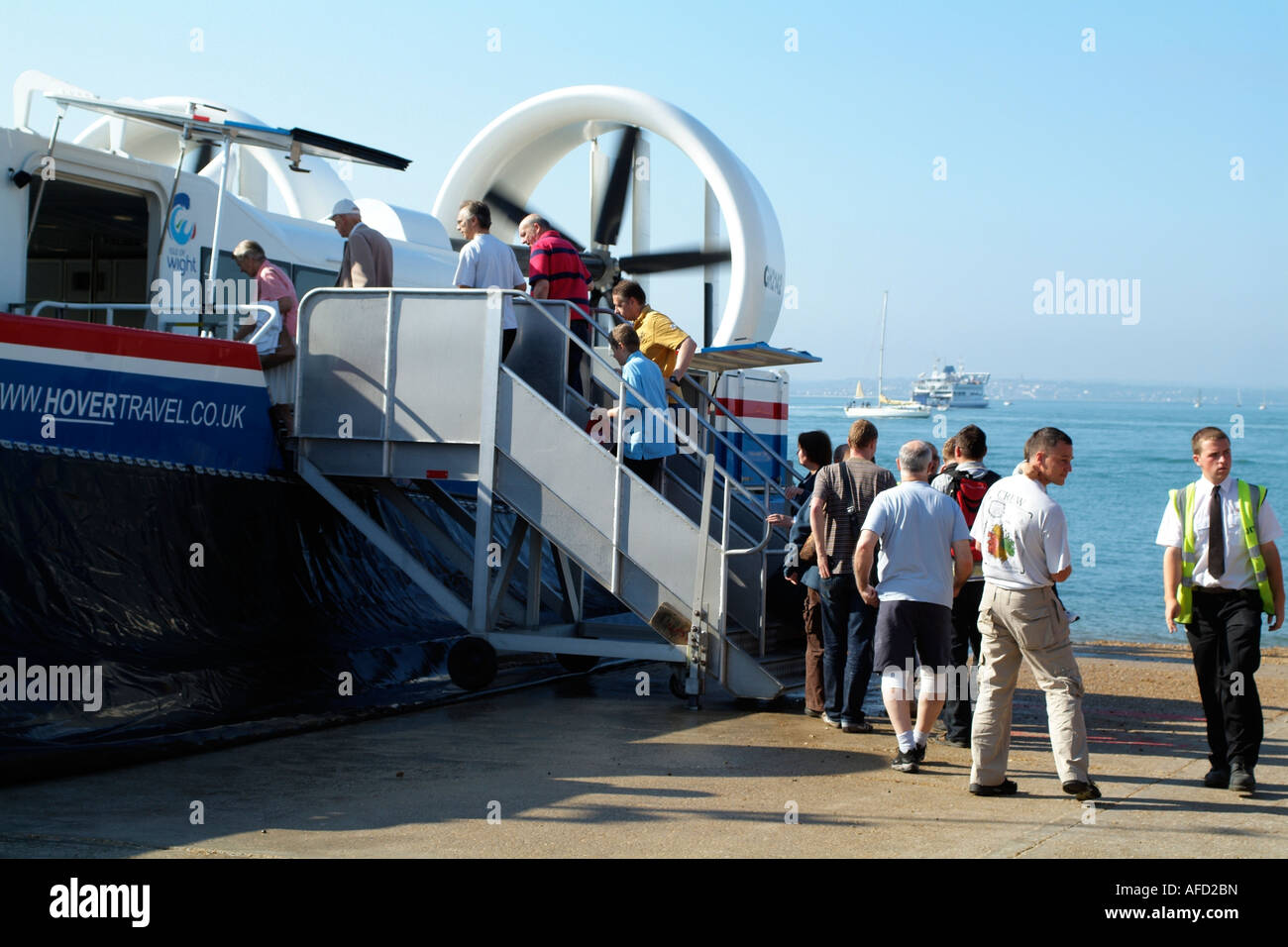 Solent Express BHT 130 Type Hovercraft on the apron at Southsea in ...