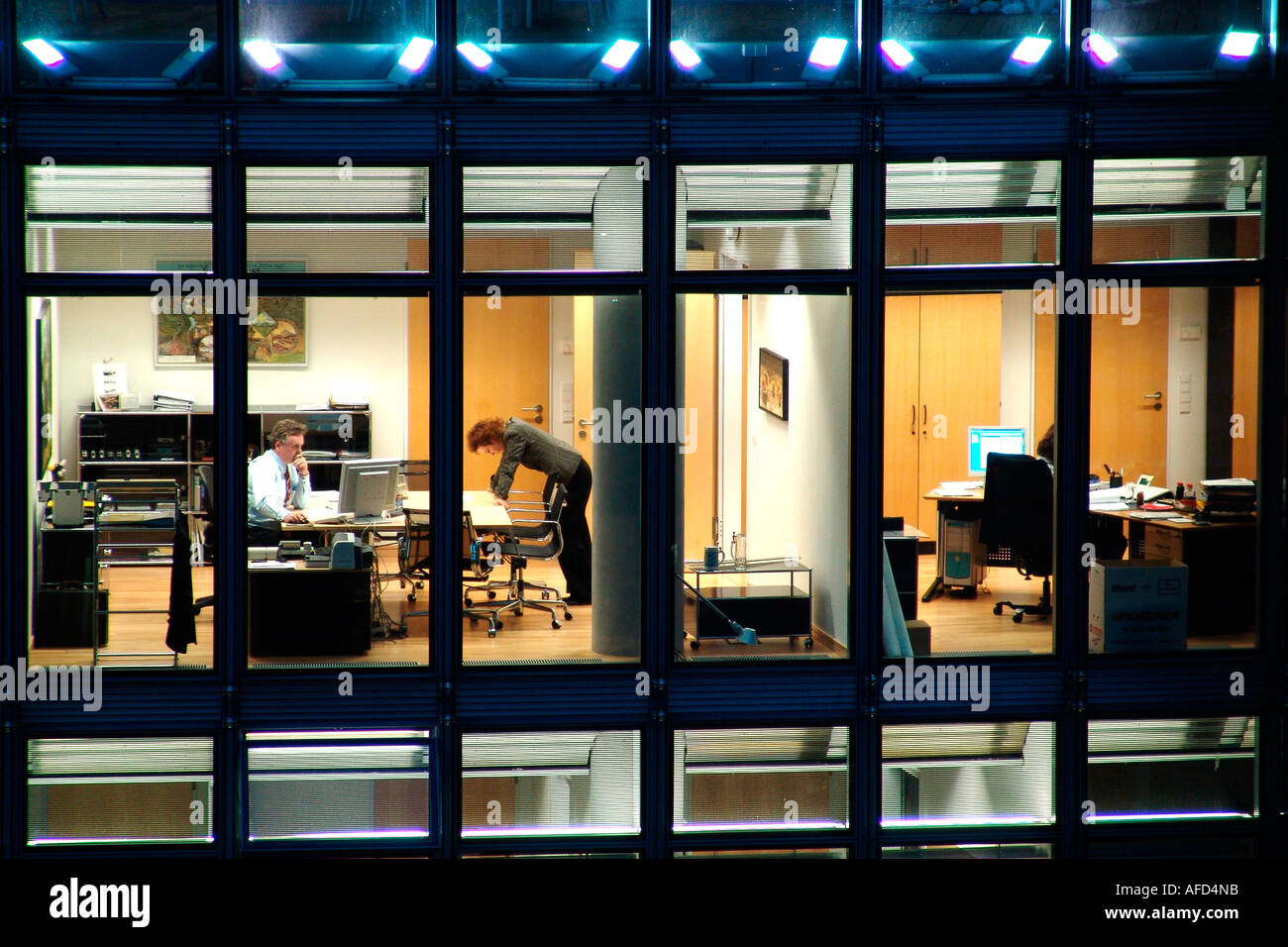 View into office from outside, Berlin, Germany Stock Photo - Alamy