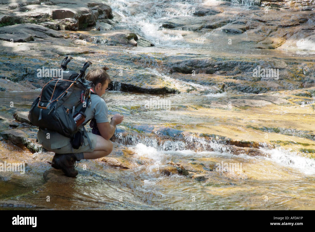 Ripley Falls during the summer months Ripley Falls is on the Avalanche ...