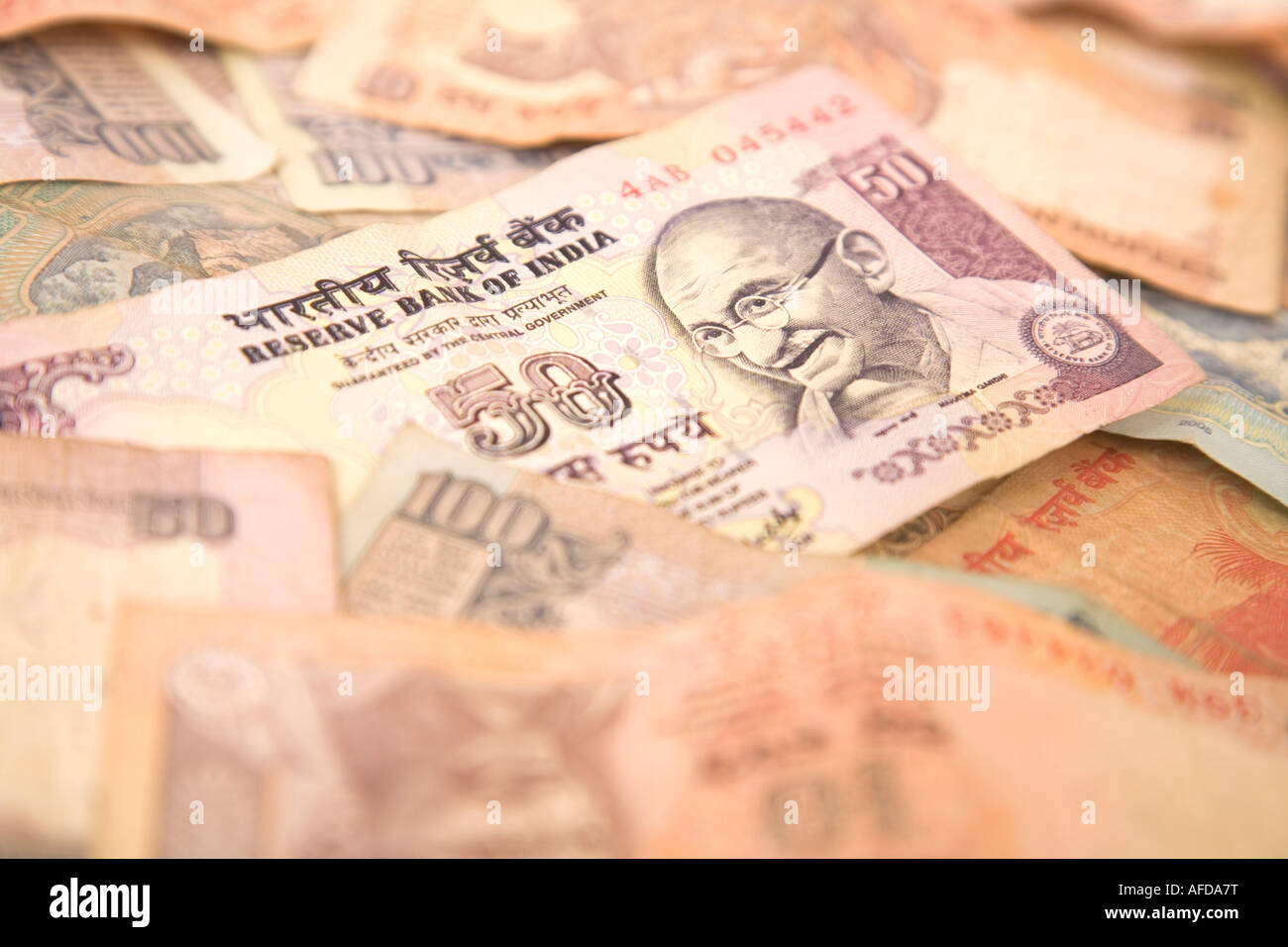 Indian rupee notes spread in a pattern Stock Photo - Alamy