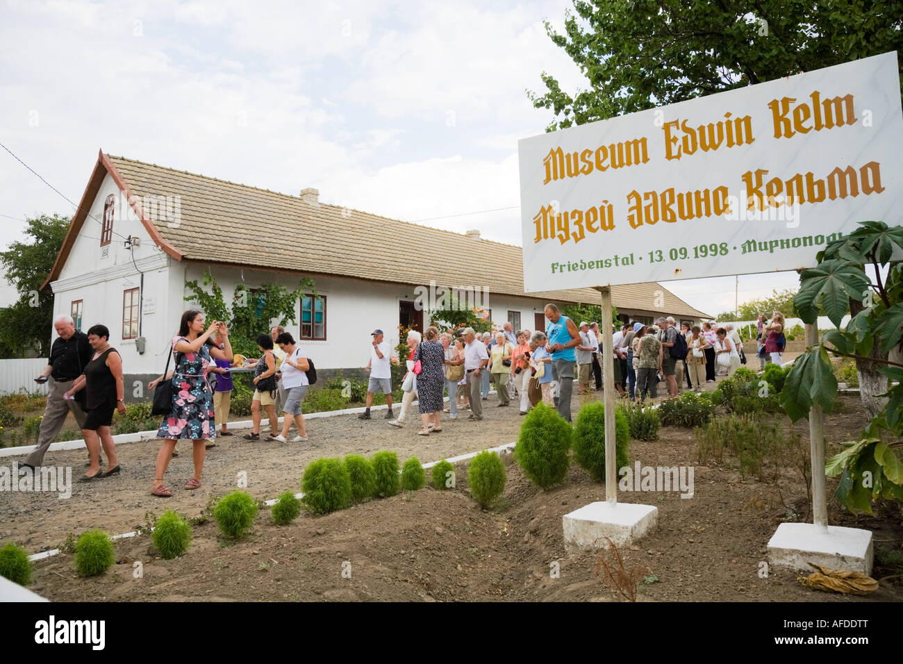 German tourists visiting the farmers museum in the former Bessarabian ...
