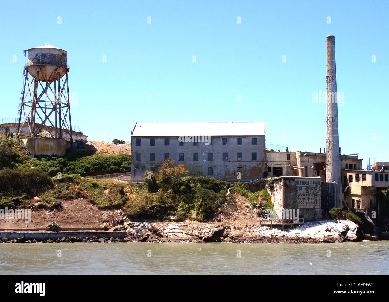 View of Alcatraz Island Prison from the San Francisco Bay Stock Photo ...