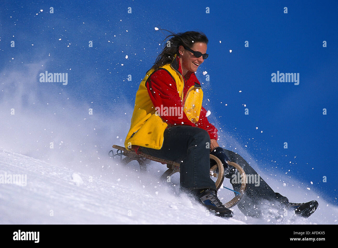 Sledge riding hi-res stock photography and images - Alamy