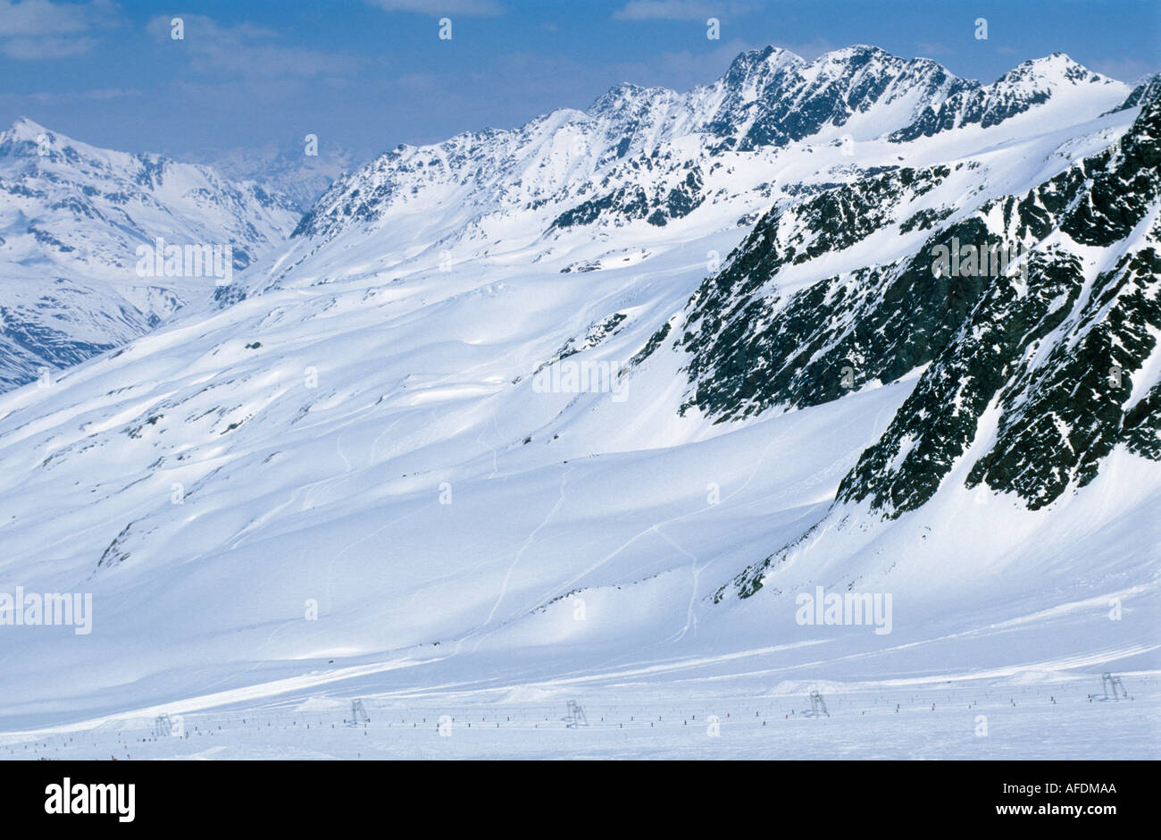 View from top of Maso Corto (Kurzras) Mountain, Val Senales (Schnalstal ...