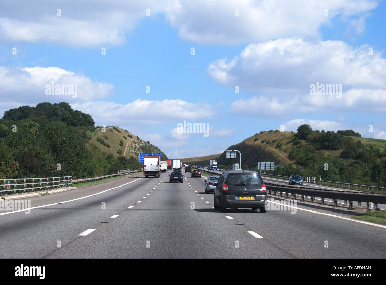 Three motorway signs uk hi-res stock photography and images - Alamy