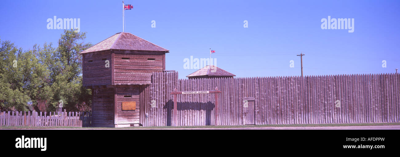 Reconstructed Fort Macleod in the Town of Fort Macleod Alberta Canada ...