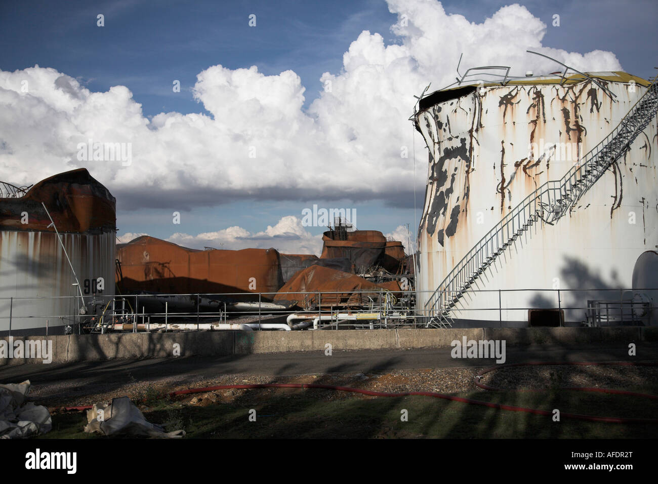 Buncefield Oil Terminal after the explosion Stock Photo - Alamy