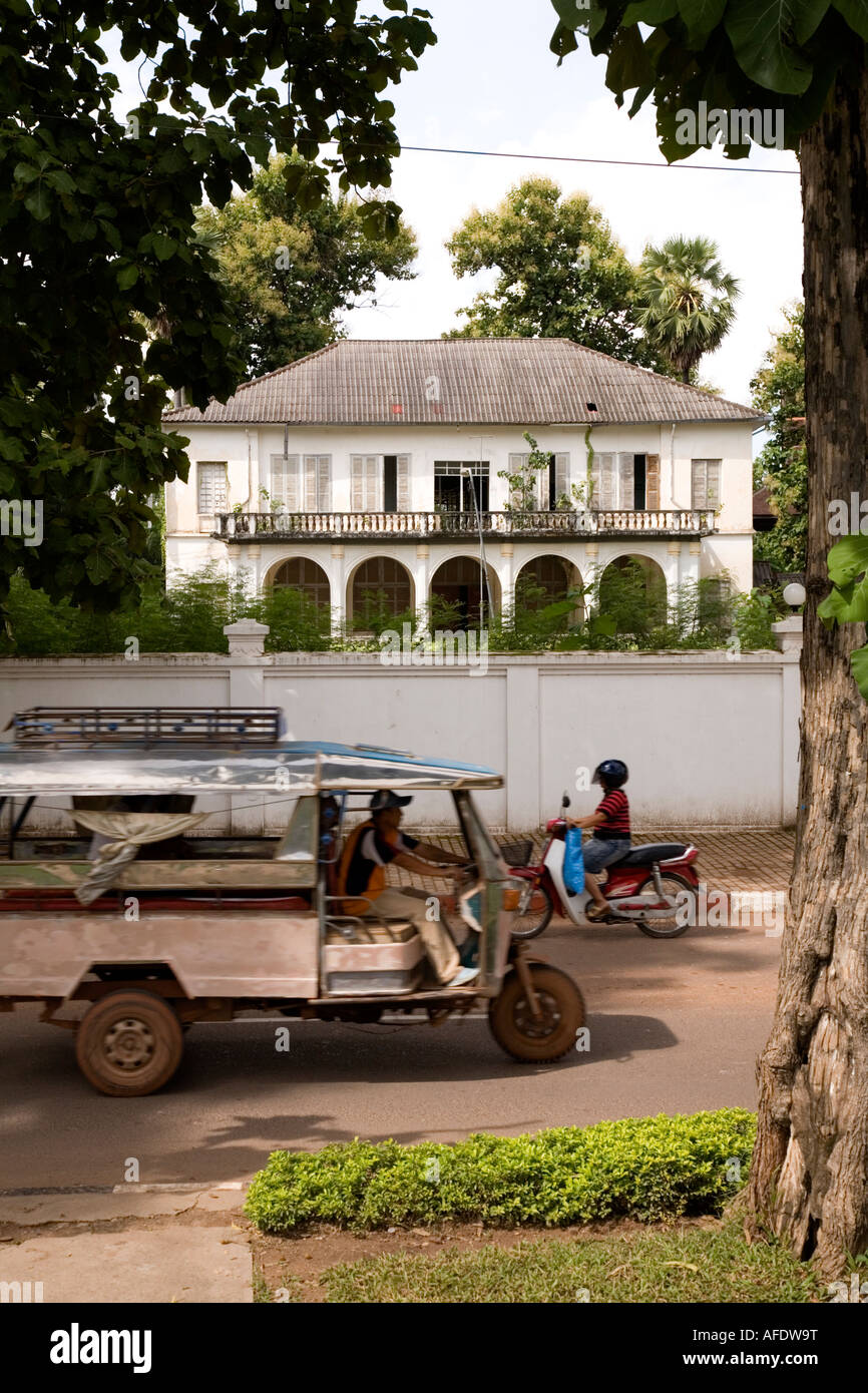 Colonial style house in Vientiane laos Stock Photo - Alamy