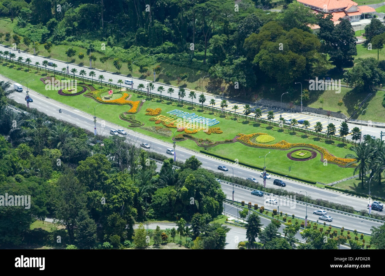 Malaysia KL sign on roadway Stock Photo - Alamy