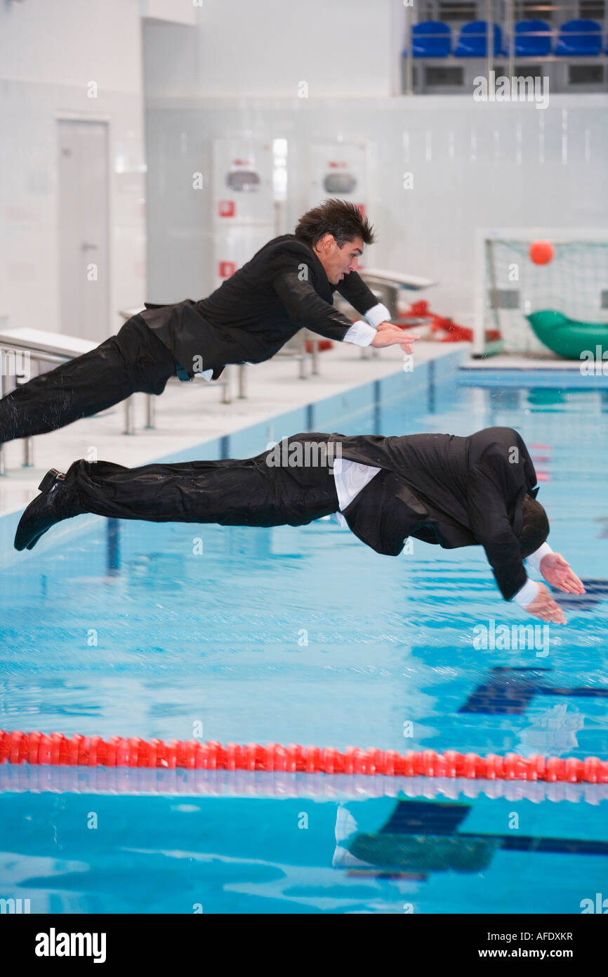 Jumping into pool with clothes hi-res stock photography and images - Alamy