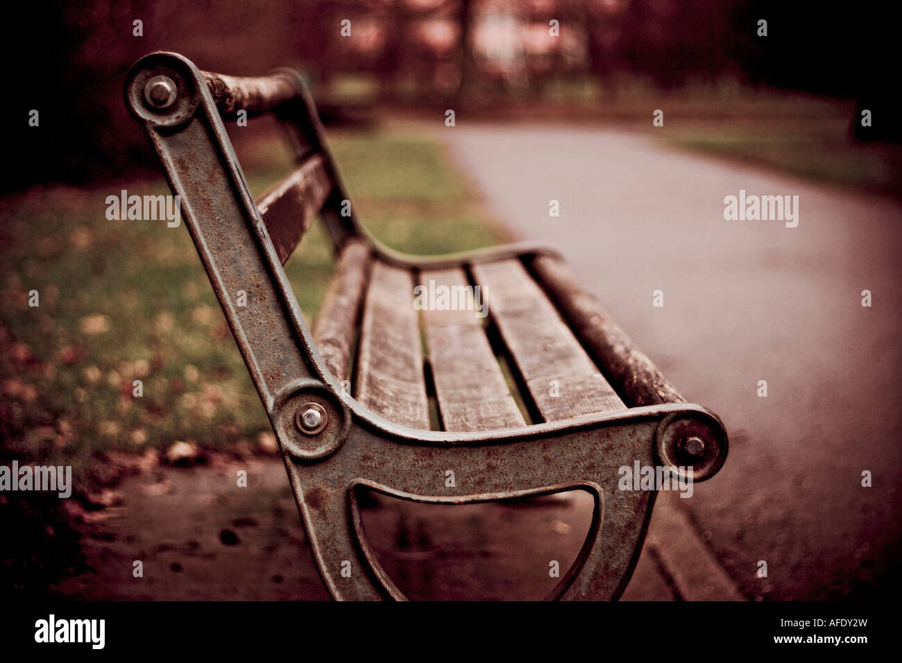 Ruined park benches hi-res stock photography and images - Alamy