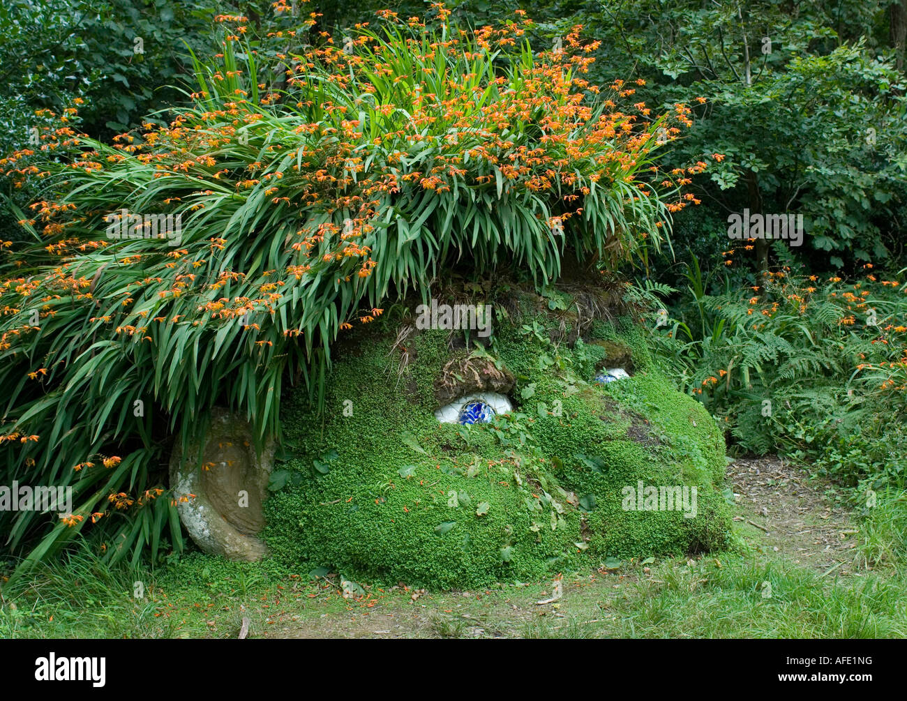 Cornwall Green Man Lost Gardens of Heligan England Stock Photo - Alamy
