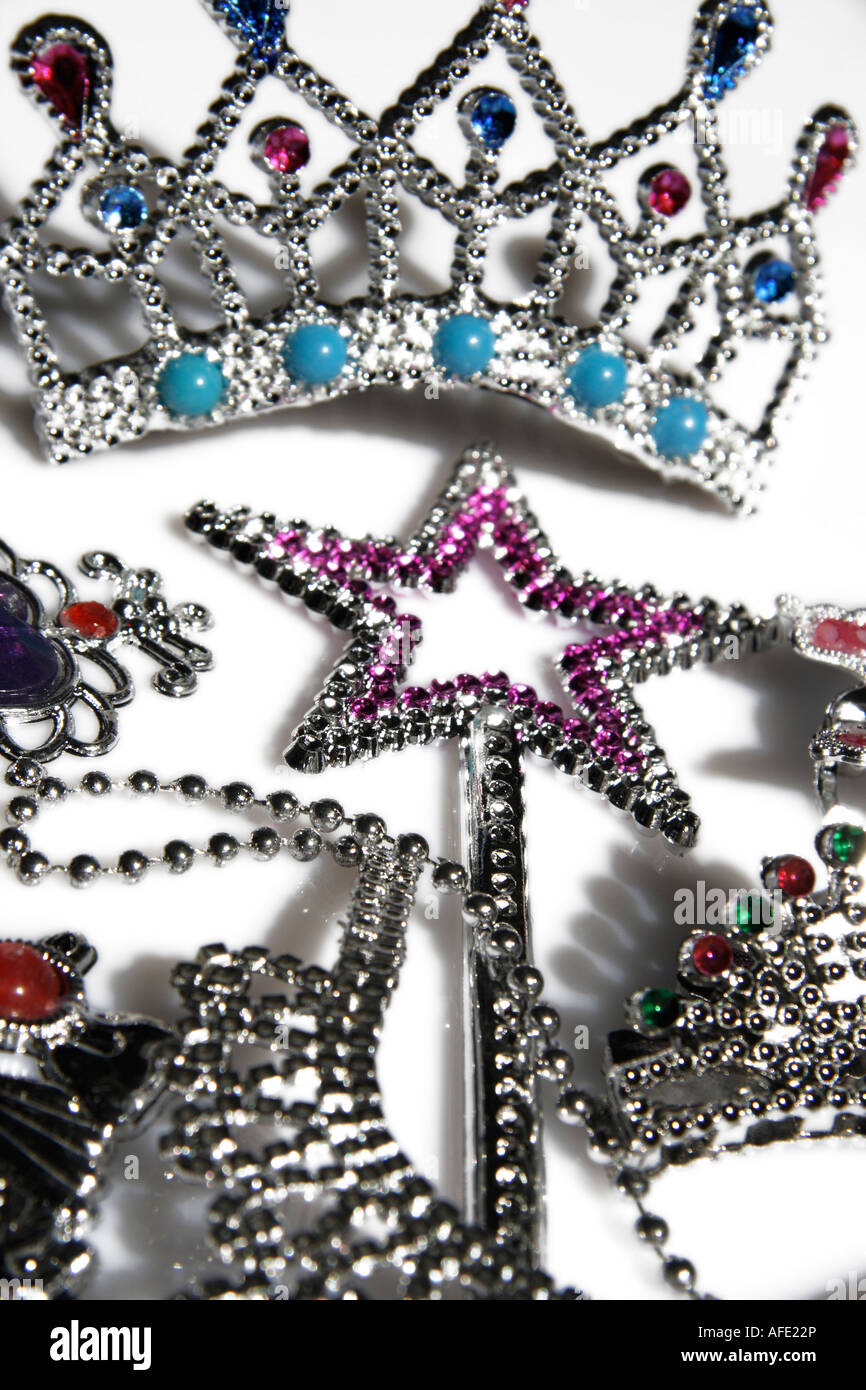 Colourful rhinestone jewelry, close-up Stock Photo - Alamy