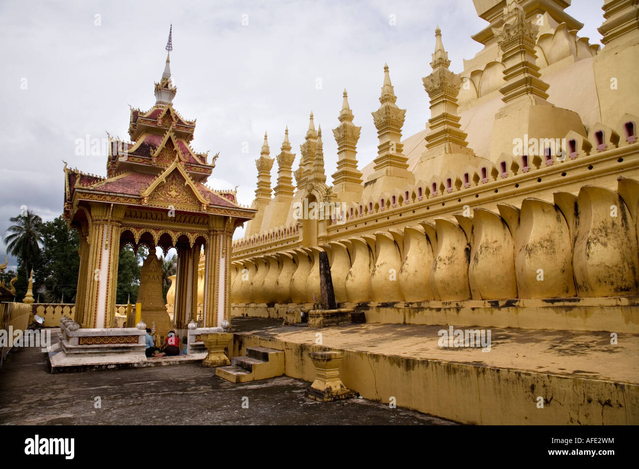Small shrine at Pha That Luang stupa, Vientiane, Laos Stock Photo - Alamy