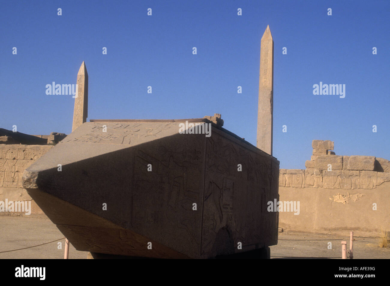 The Top Section Of An Obelisk,Lying Horizontally Inside "Karnack Temple ...