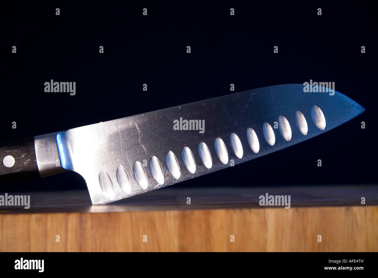 Kitchen knife close up Stock Photo - Alamy