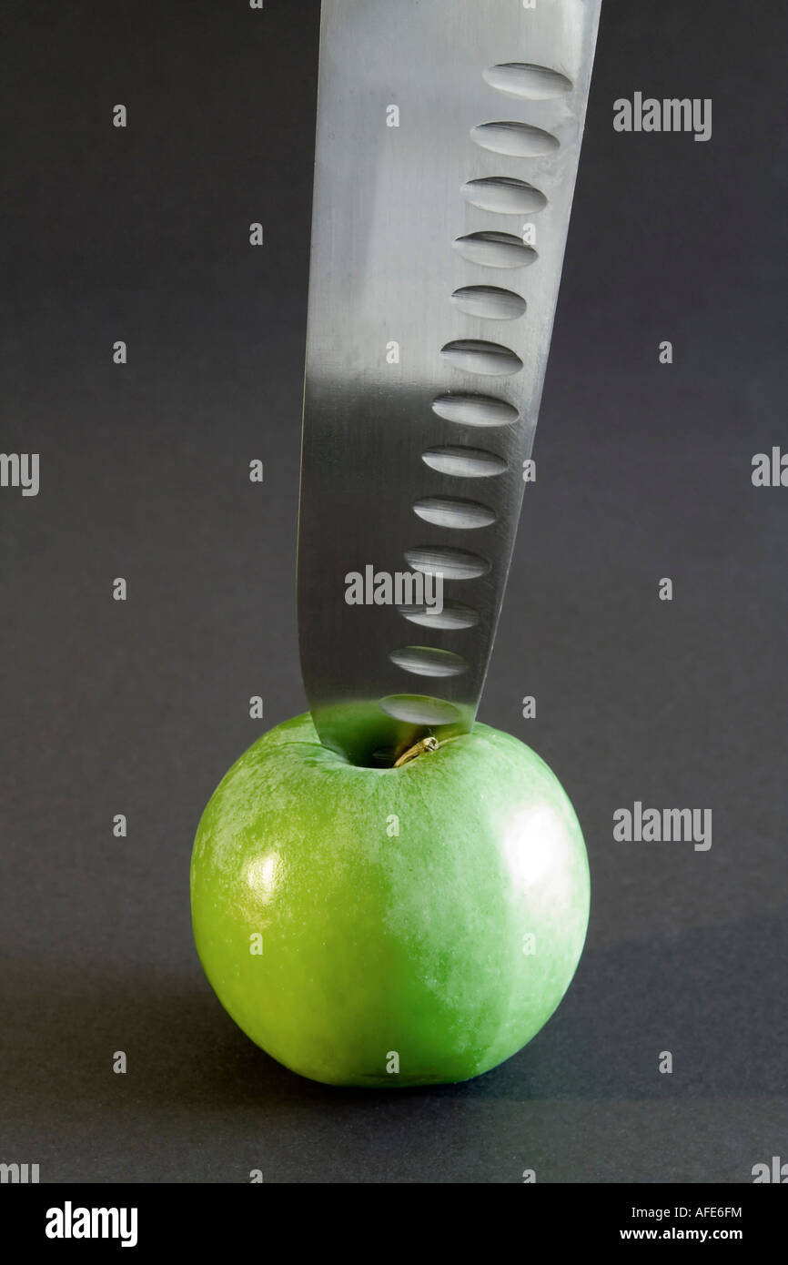Kitchen knife and apple Stock Photo - Alamy