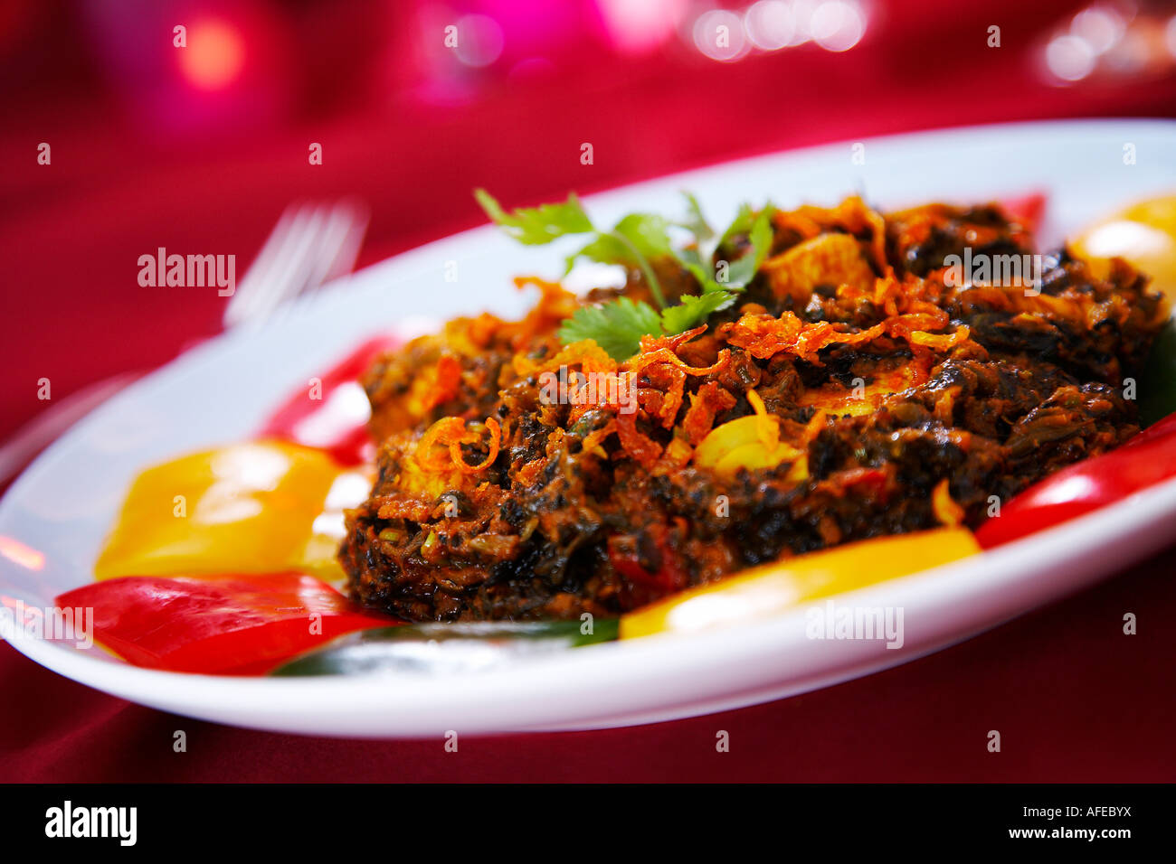 Chicken with spinach, ( Sag Chicken Stock Photo - Alamy