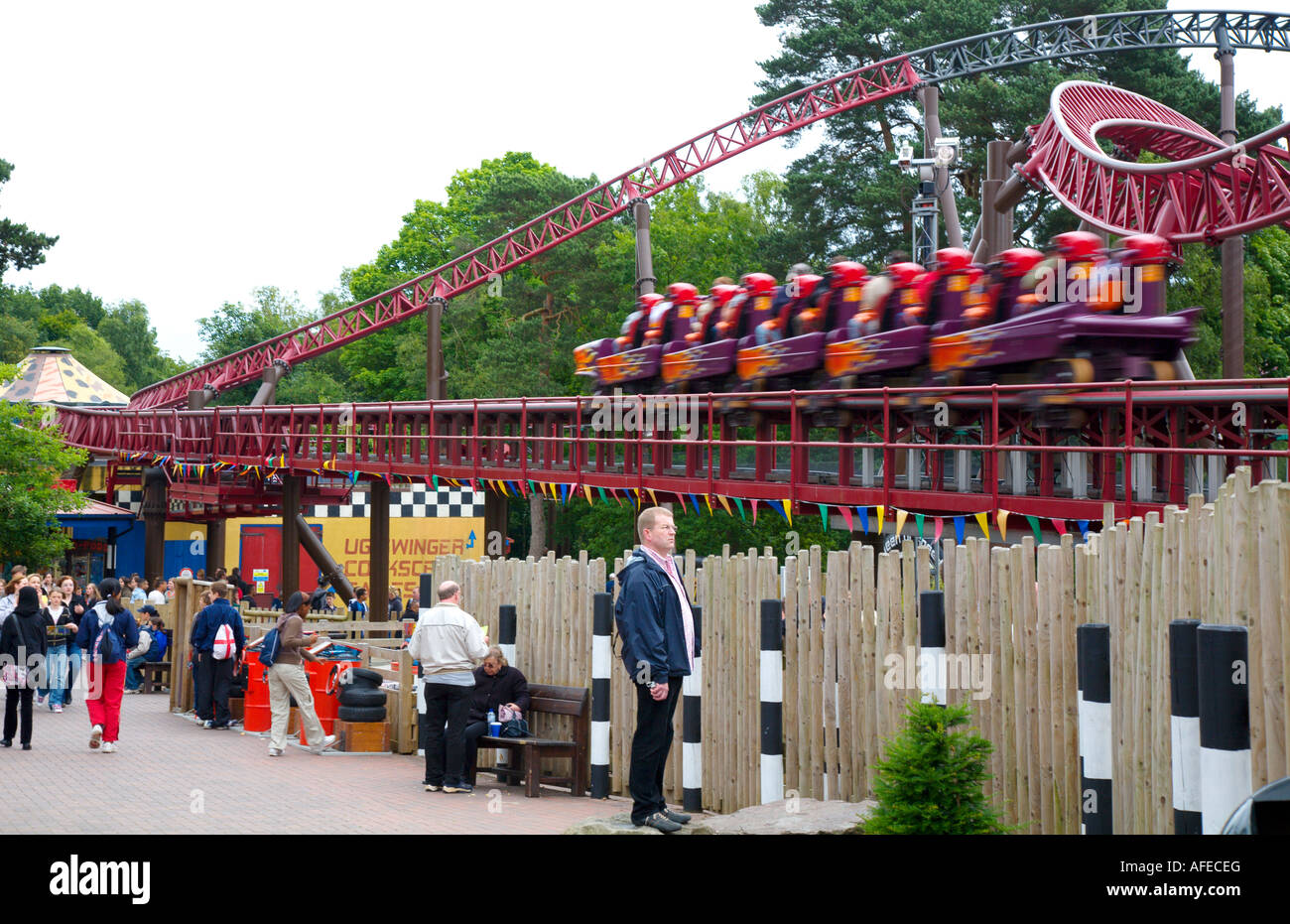 Rita Queen of Speed ride Alton Towers UK Stock Photo - Alamy