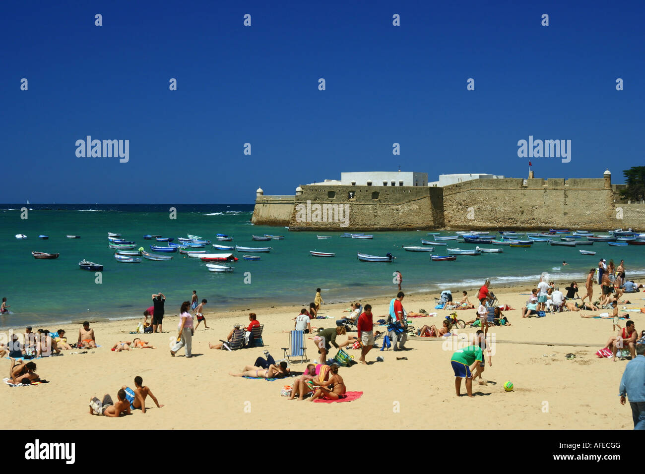 La Caleta beach, Cadiz, Costa de la Luz Stock Photo - Alamy