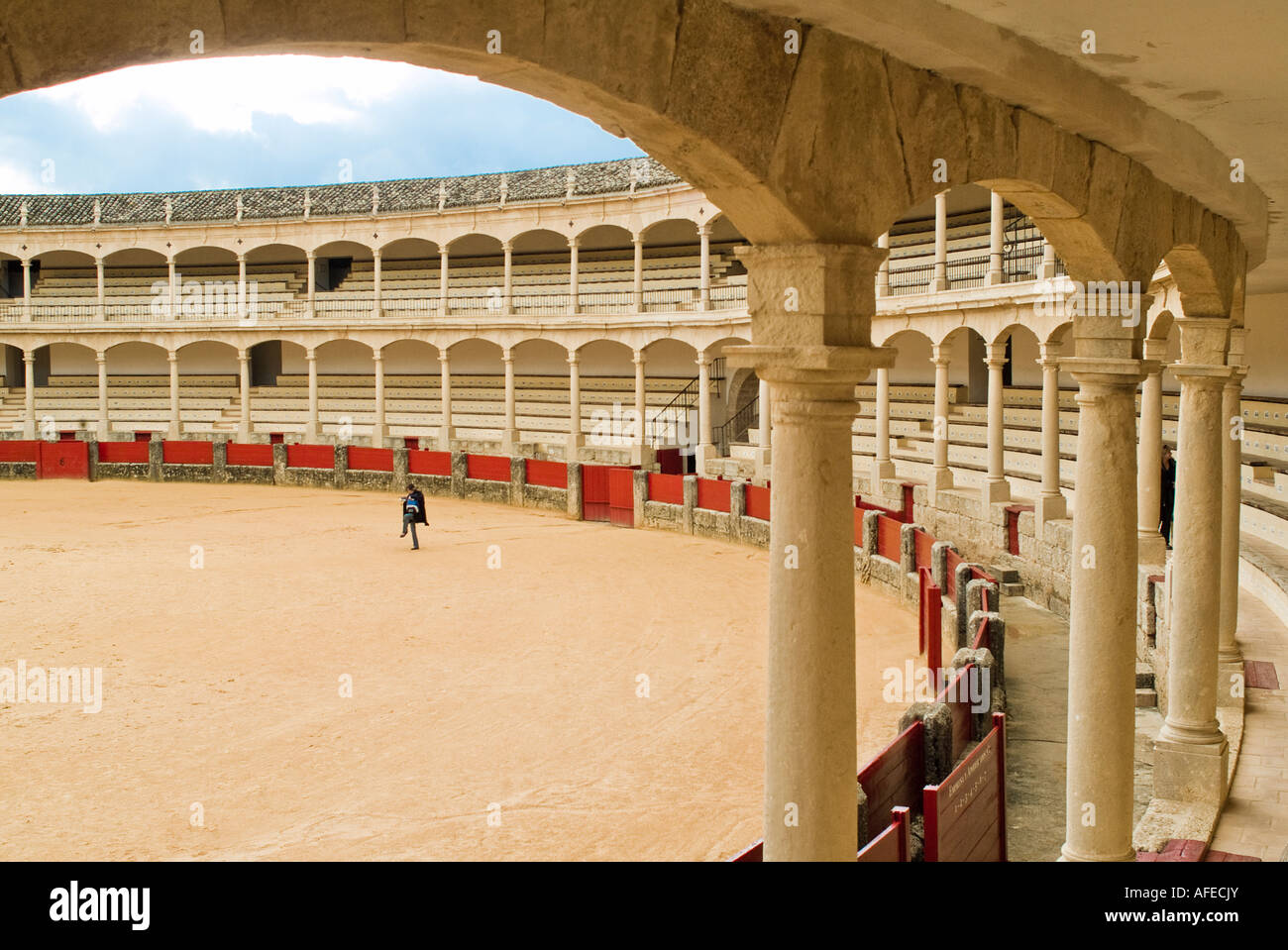Interior of PLAZA DE TOROS A BULLRING KNOWN AS THE SPIRTUAL HOME OF ...