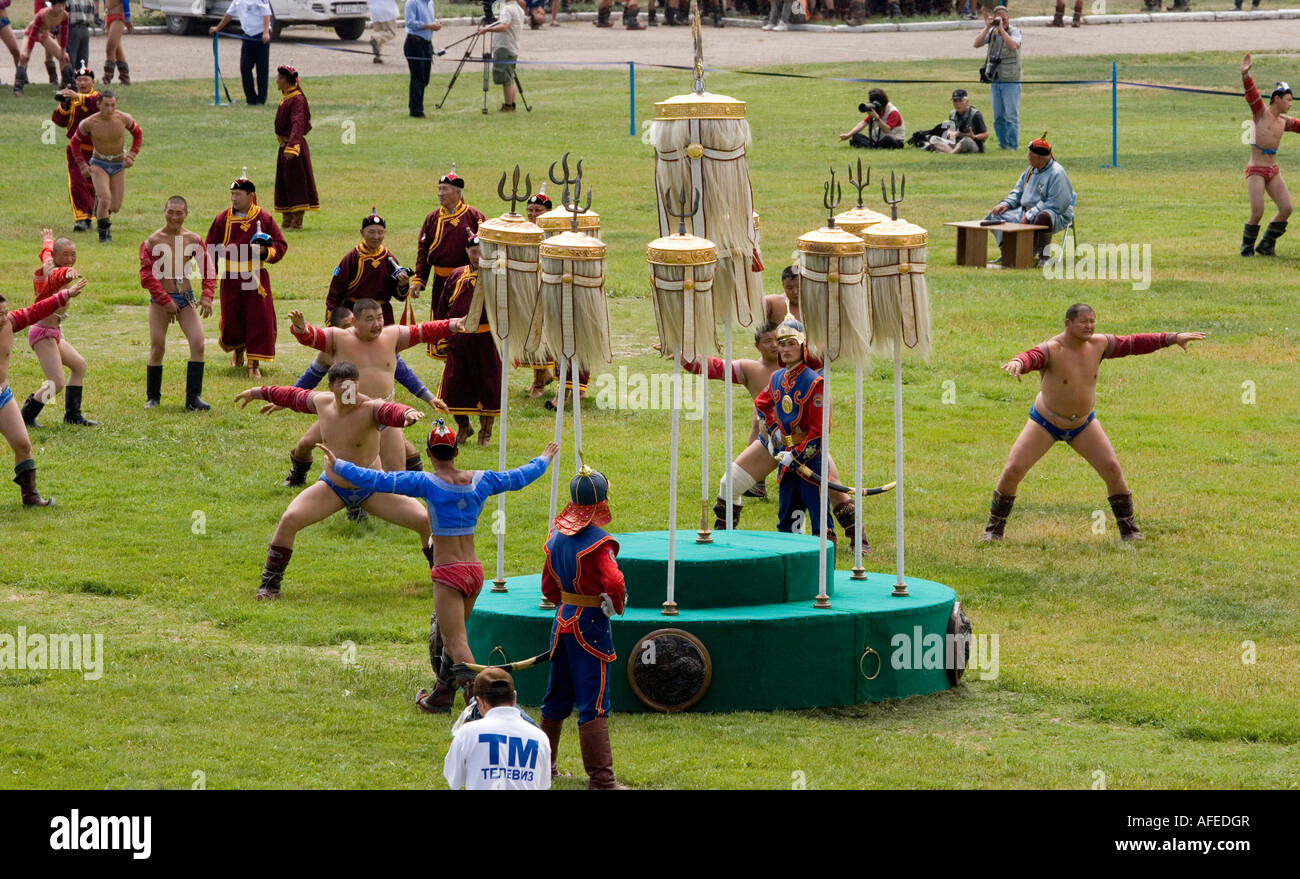 Nadam wrestling ulaanbaatar hi-res stock photography and images - Alamy