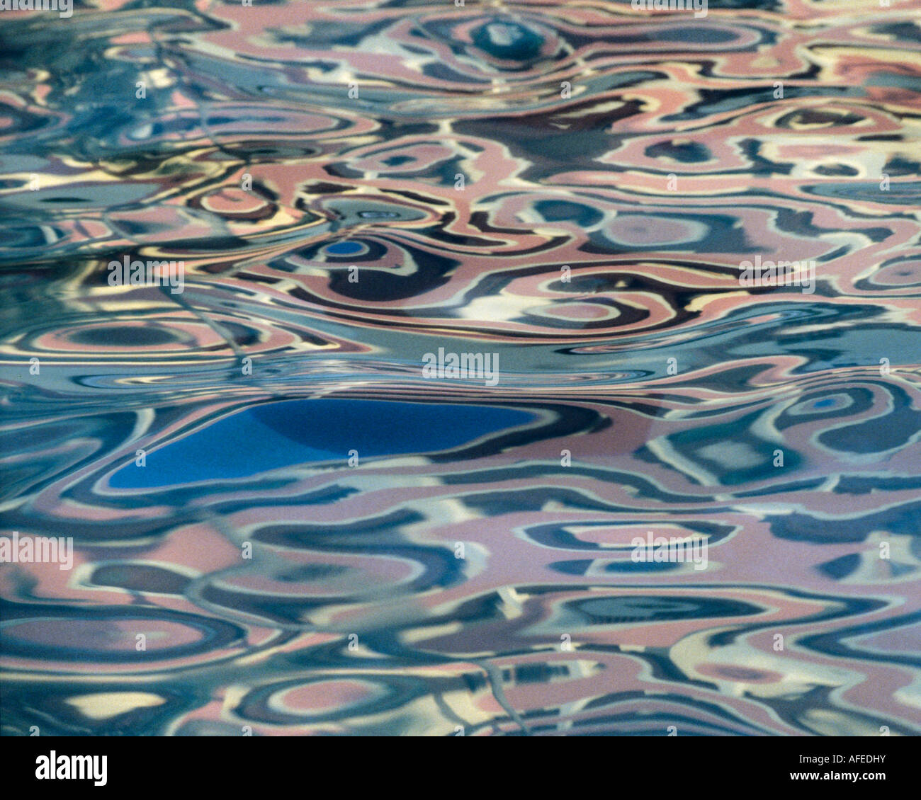pattern of reflections on water surface Stock Photo - Alamy