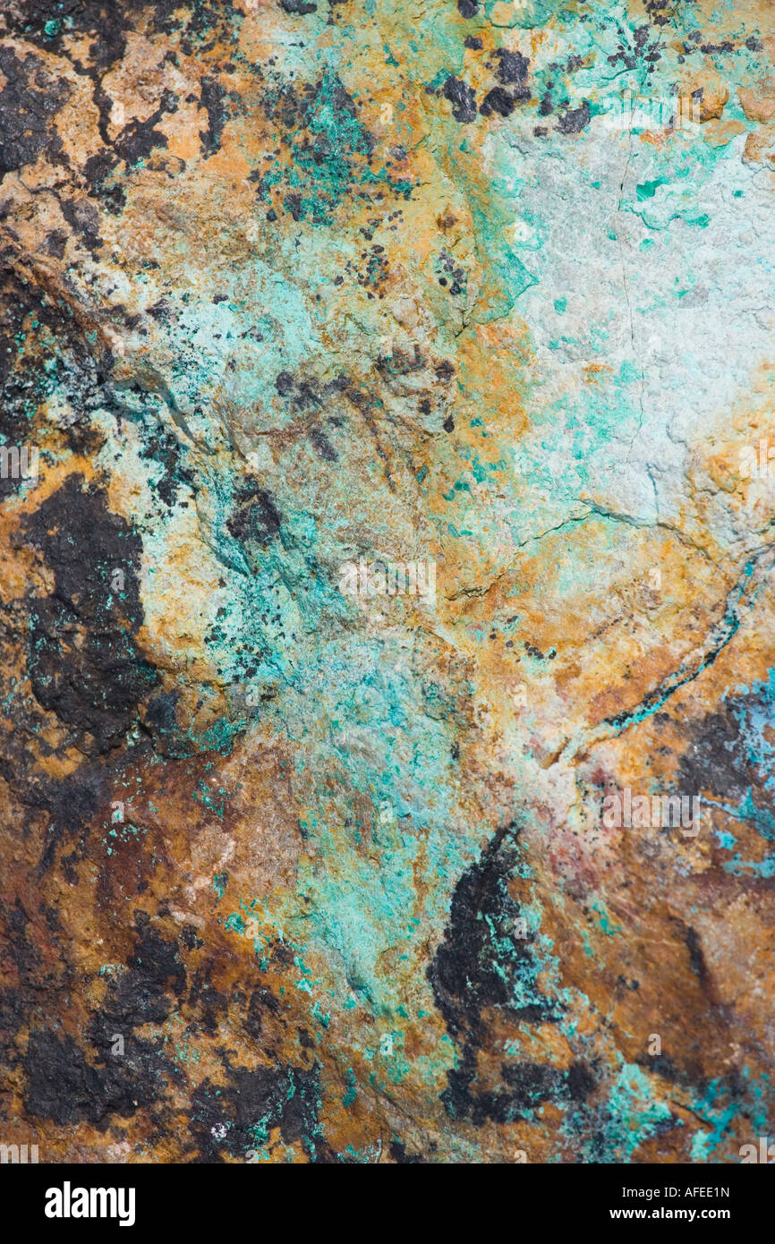 Closeup Photograph of Copper Ore Stock Photo - Alamy